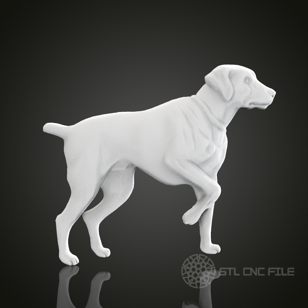 Dog STL Model for CNC Router Engraver, Artcam, Aspire, CNC Files, Wood ...