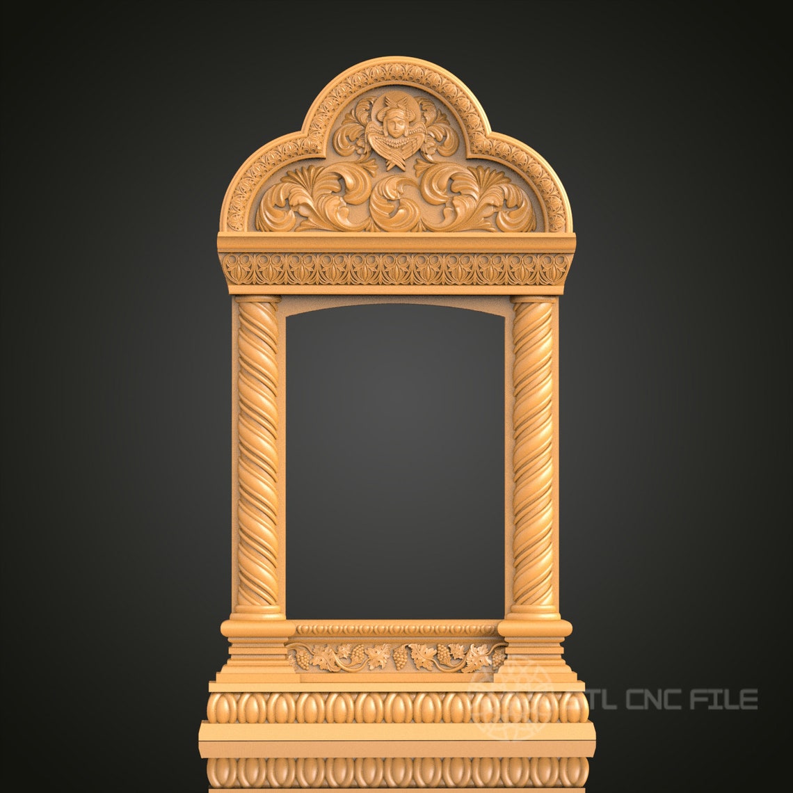 Classic Archway Portal Frame STL Model – Ideal for CNC Engraving and 3D ...