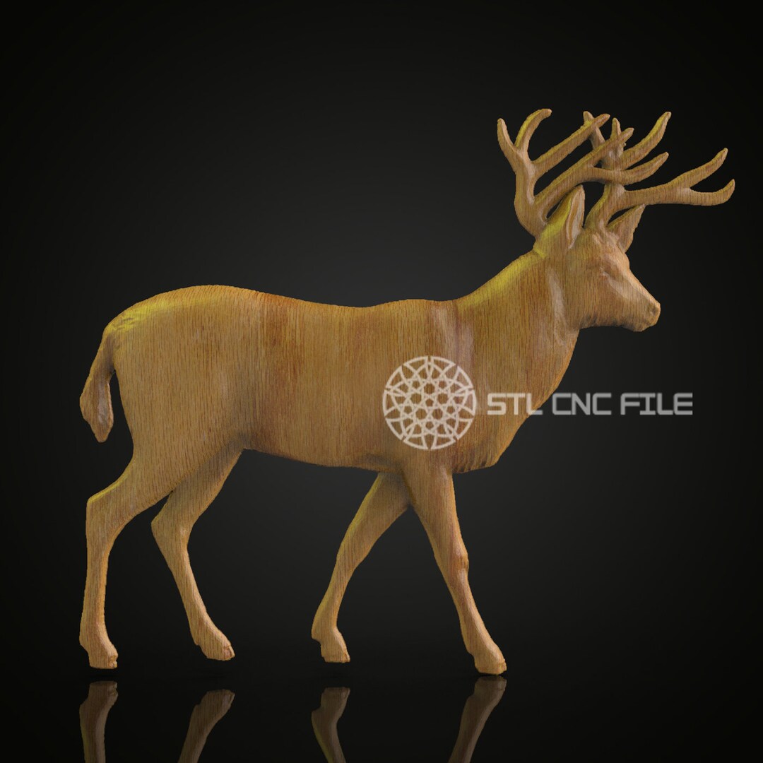 Stag STL Model: CNC Router Engraving File for Wood Wall Art - Etsy