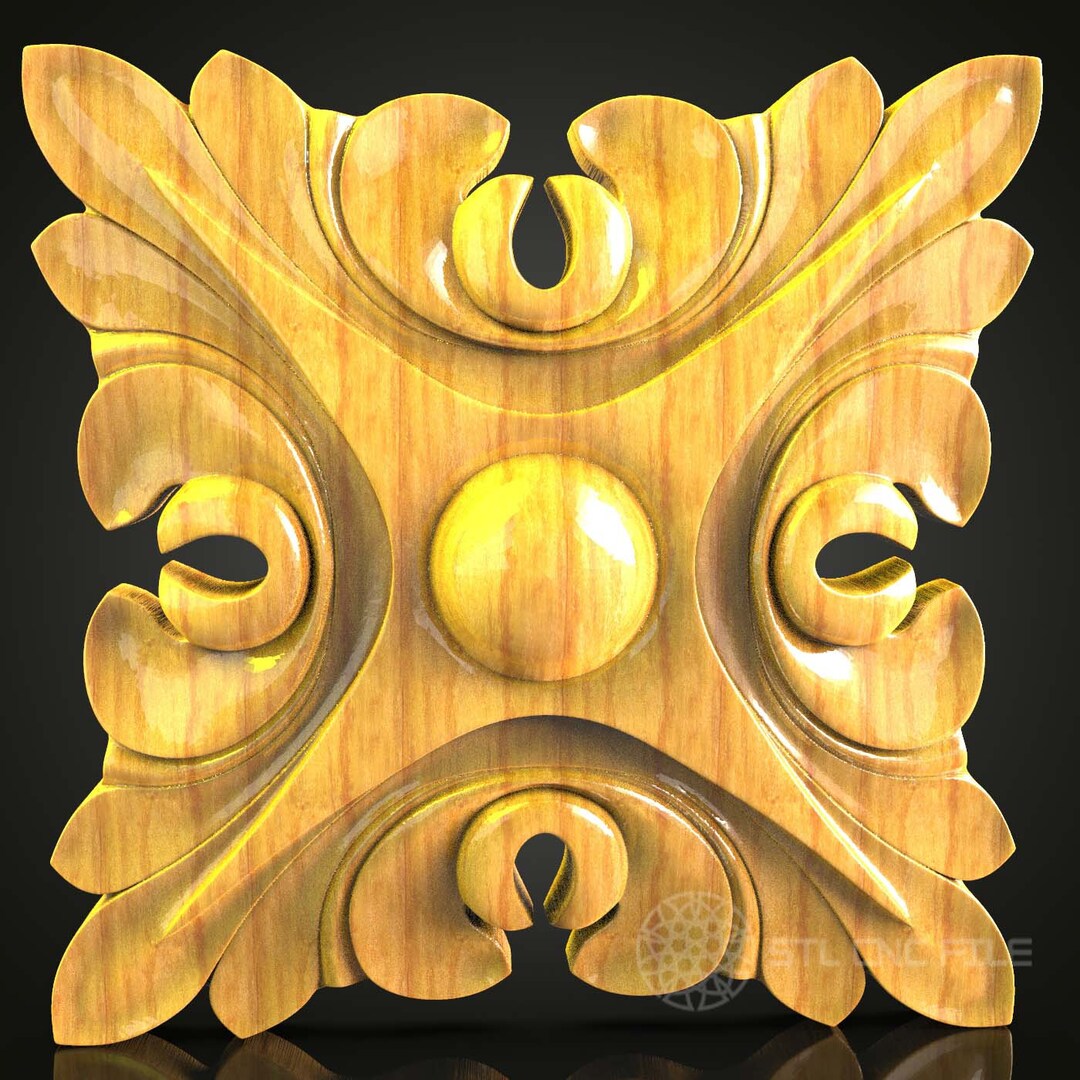 Classical Ornamental Rosette STL Model for CNC Router - Artcam, Aspire ...