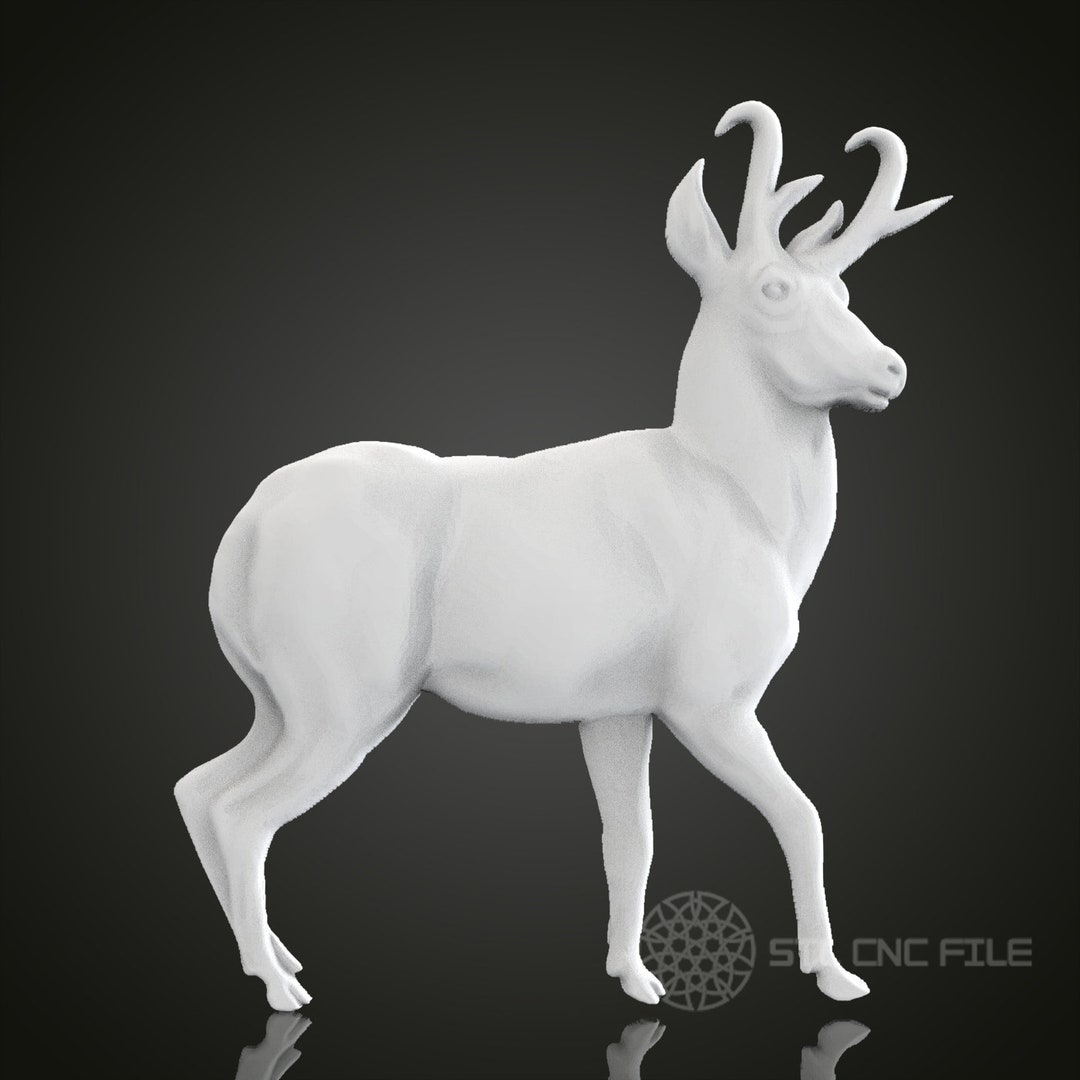 Majestic Deer 3D STL Model for CNC Router Engraver, Artcam, Aspire, CNC ...