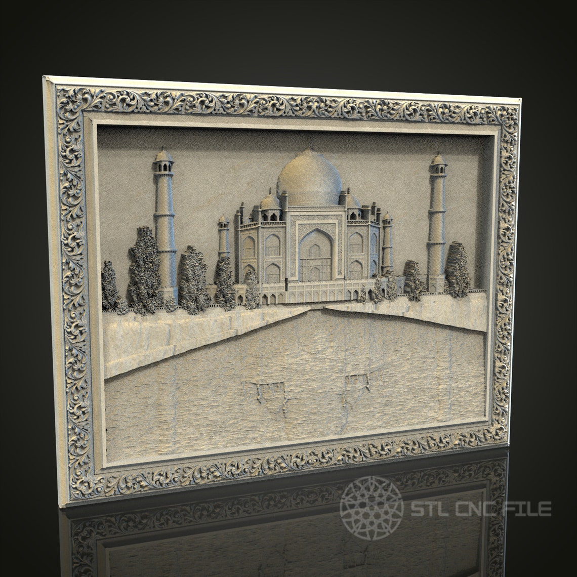 Taj Mahal 3D STL File for CNC and 3D Printing, Detailed Architectural ...