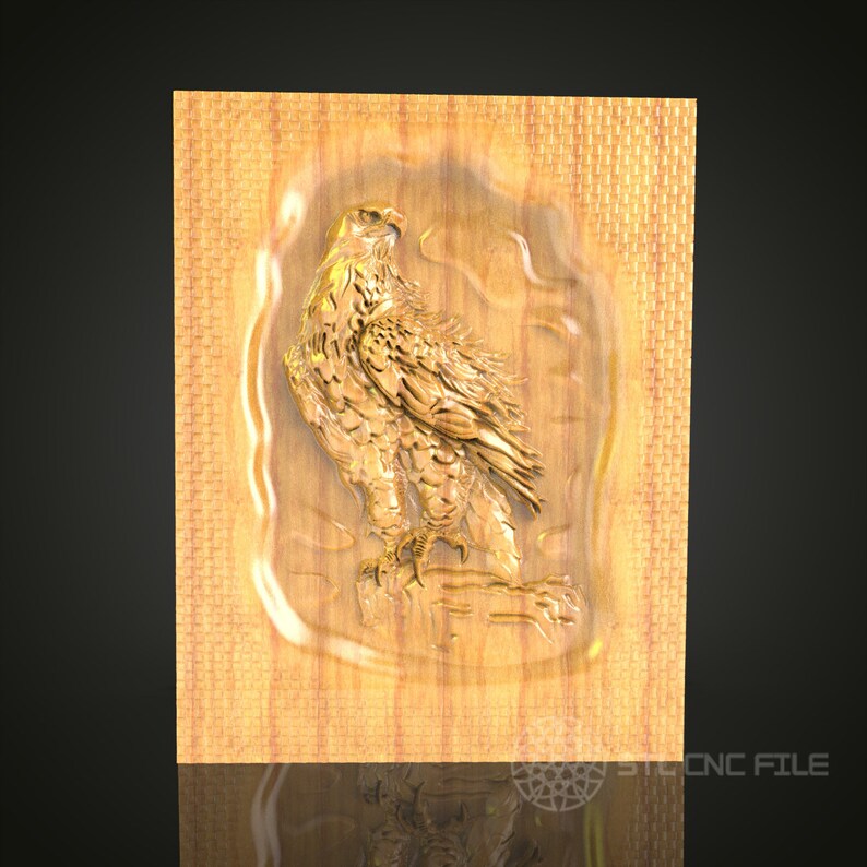 Majestic Eagle 3D STL Model - CNC Router File for Wildlife Wood Carving ...
