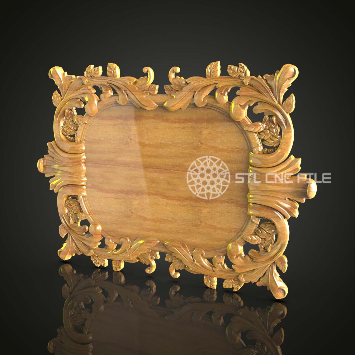 Rococo Frame STL Model for CNC, Baroque Style Wood Carving, Artcam ...
