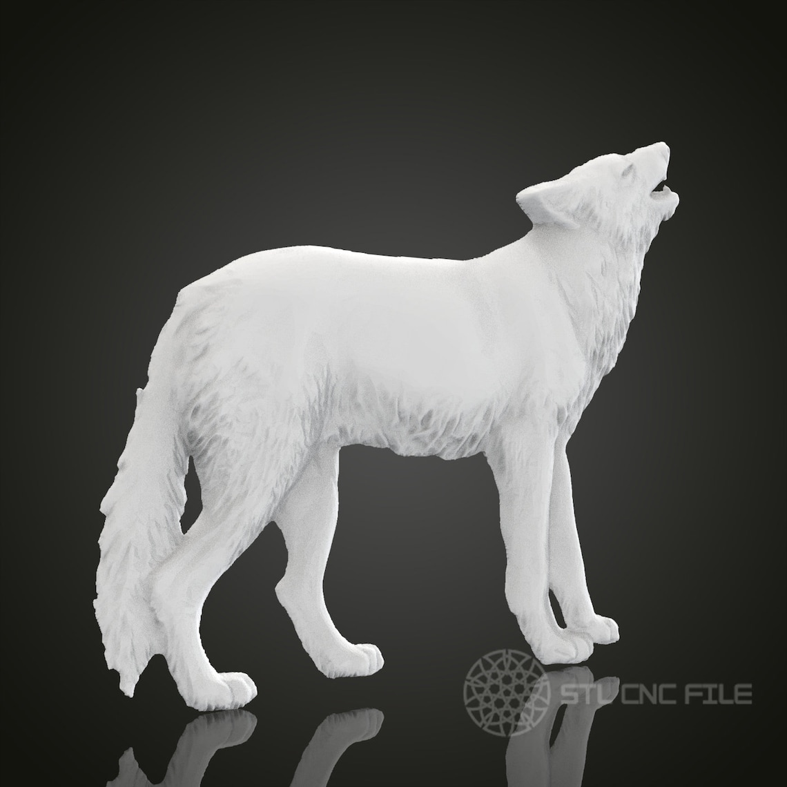 Wolf STL Model for CNC Router Engraver, Artcam, Aspire, CNC Files, Wood ...
