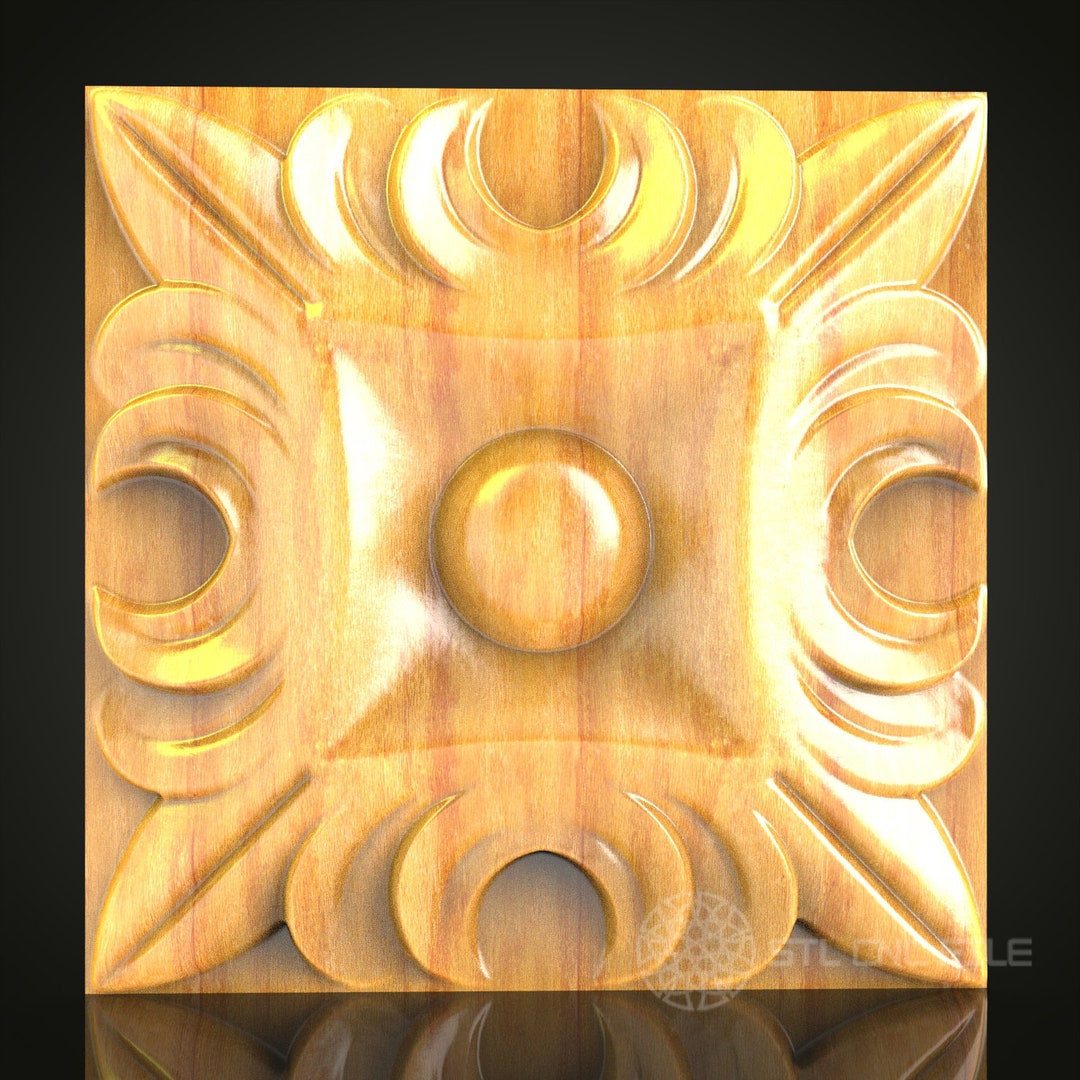 Modern Geometric CNC Router STL Model - Abstract Wood Carving Design - Etsy
