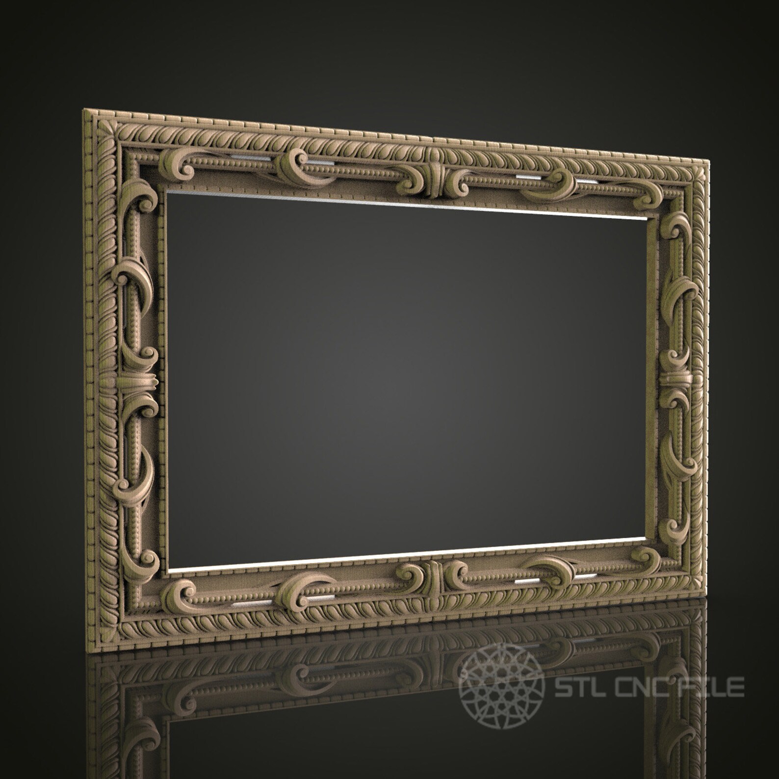 Ornate Rectangular Frame for CNC and 3D Printing - STL File - Etsy