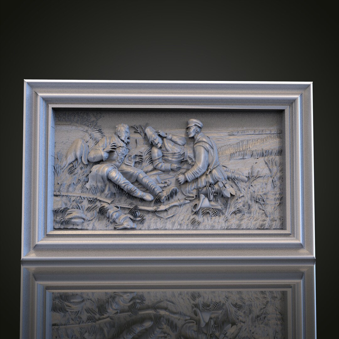 Medieval Soldiers Relief STL Model for CNC Router Engraver, Artcam ...