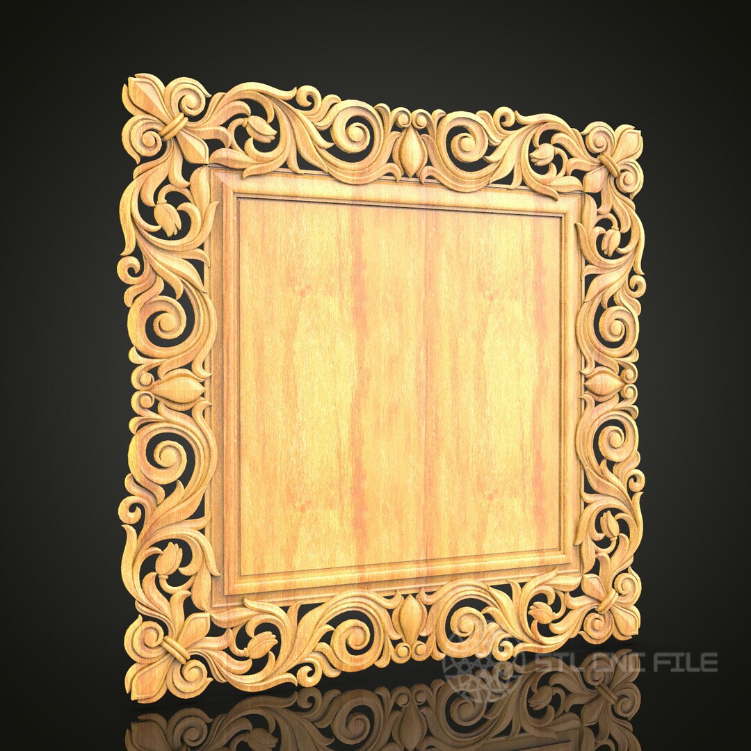 Exquisite Baroque Style Frame STL Model - CNC Router Engraver ...