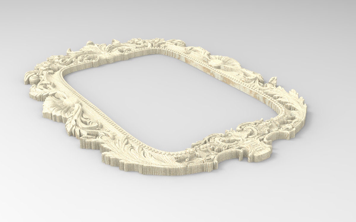 Baroque Grace: A Cnc-ready STL File for Carving Classic Wooden Frames ...