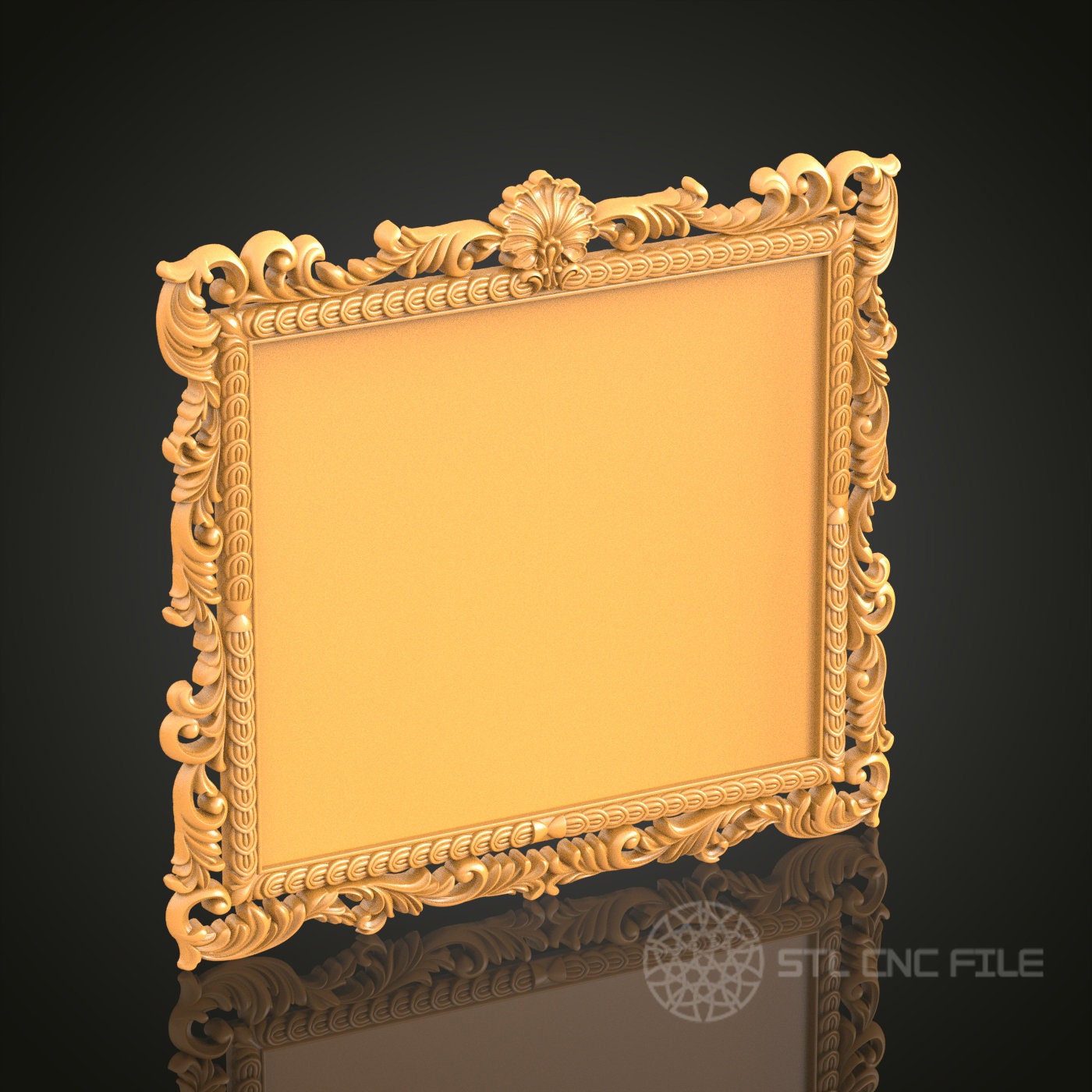 Baroque Ornate Frame 3D STL Model for CNC Router Engraver, Artcam ...