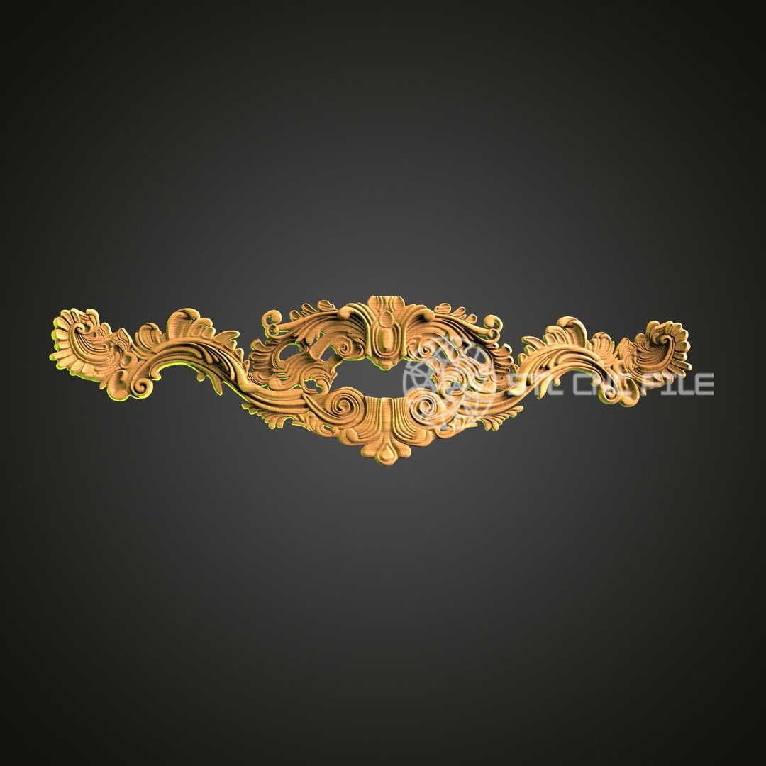 Baroque Scrollwork STL File: Ornamental Design for CNC & 3D Printing - Etsy