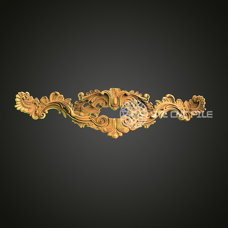 Baroque Scrollwork STL File: Ornamental Design for CNC & 3D Printing - Etsy