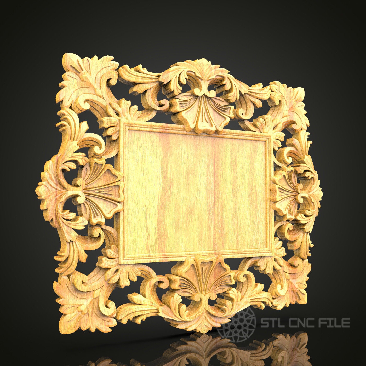 Exquisite Rococo Scroll Frame STL Model - CNC Router Files for Artcam ...