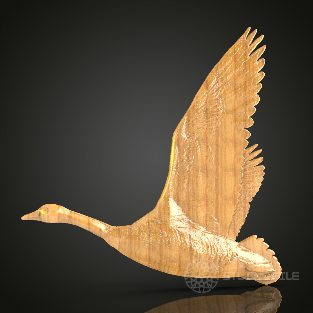 Graceful Goose in Flight – CNC Router STL File for Wood Carving - Etsy