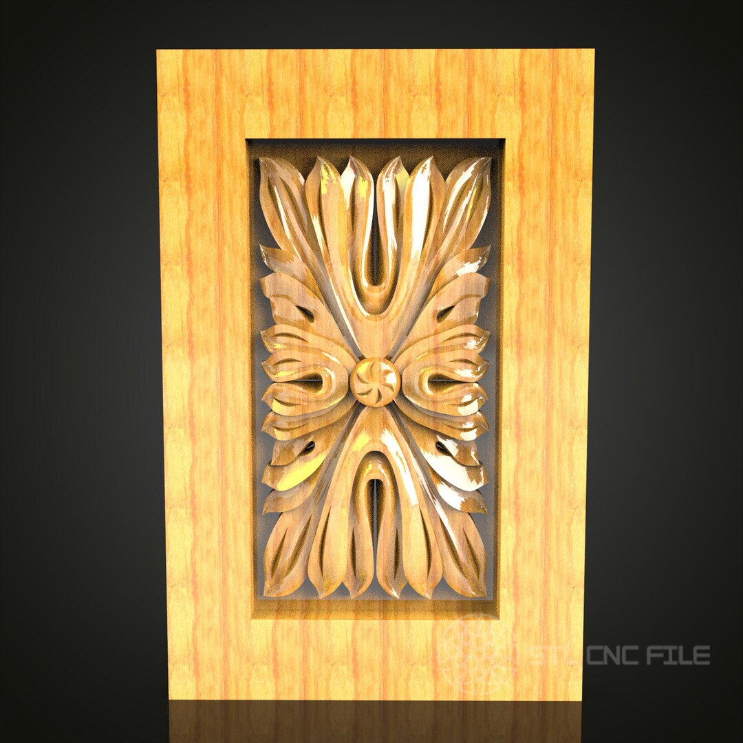 Gothic Arch Leaf Motif STL Model for CNC Wood Engraving - Etsy