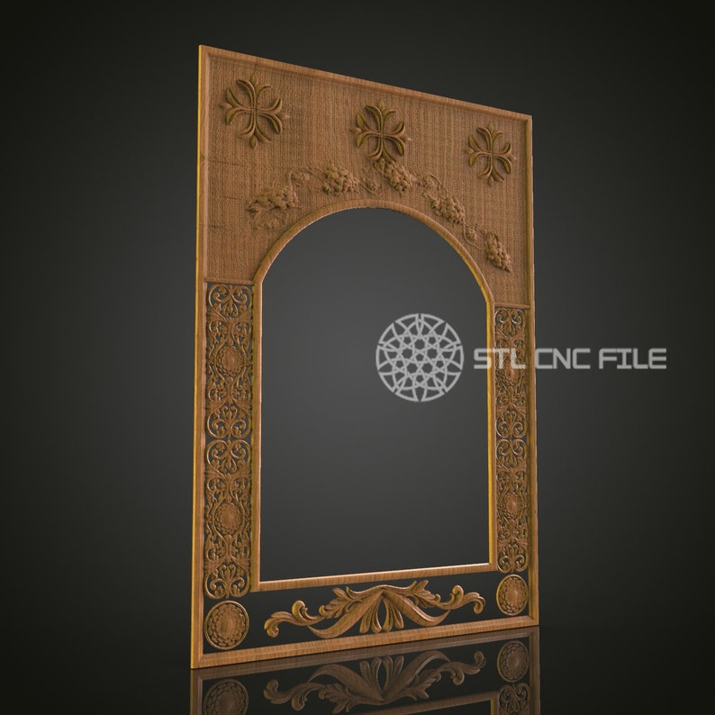 Intricate Arched 3D Frame STL Model for CNC Router Engraver - Artcam ...
