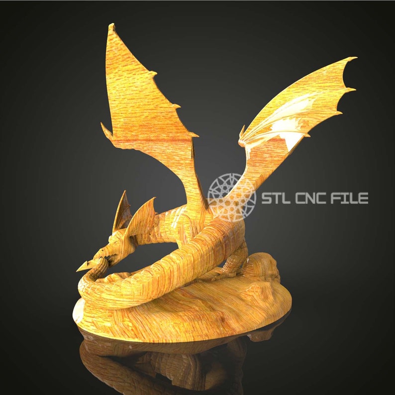 Serpentine Dragon STL Model - Artcam, Aspire CNC Router Engraver Files ...