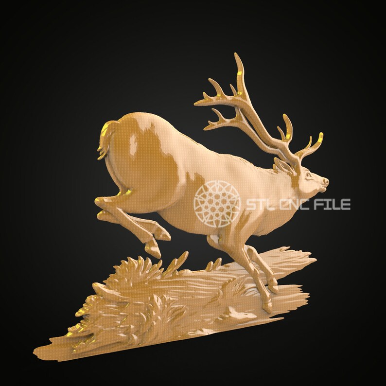 Leaping Deer STL Model: CNC Router Engraving File - Etsy