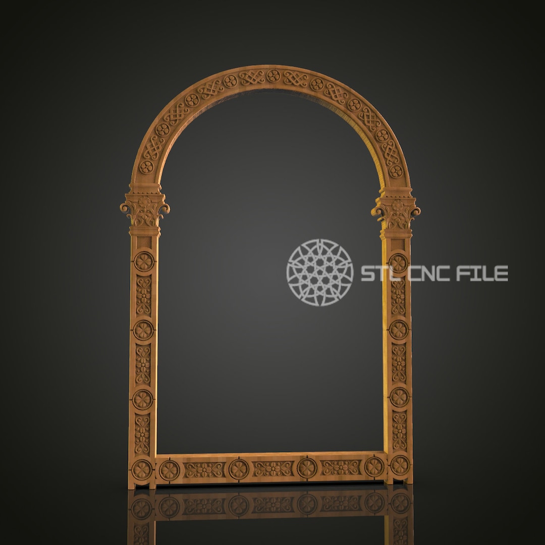 Arched 3D Frame STL Model for CNC Router Engraver - Artcam, Aspire, CNC ...