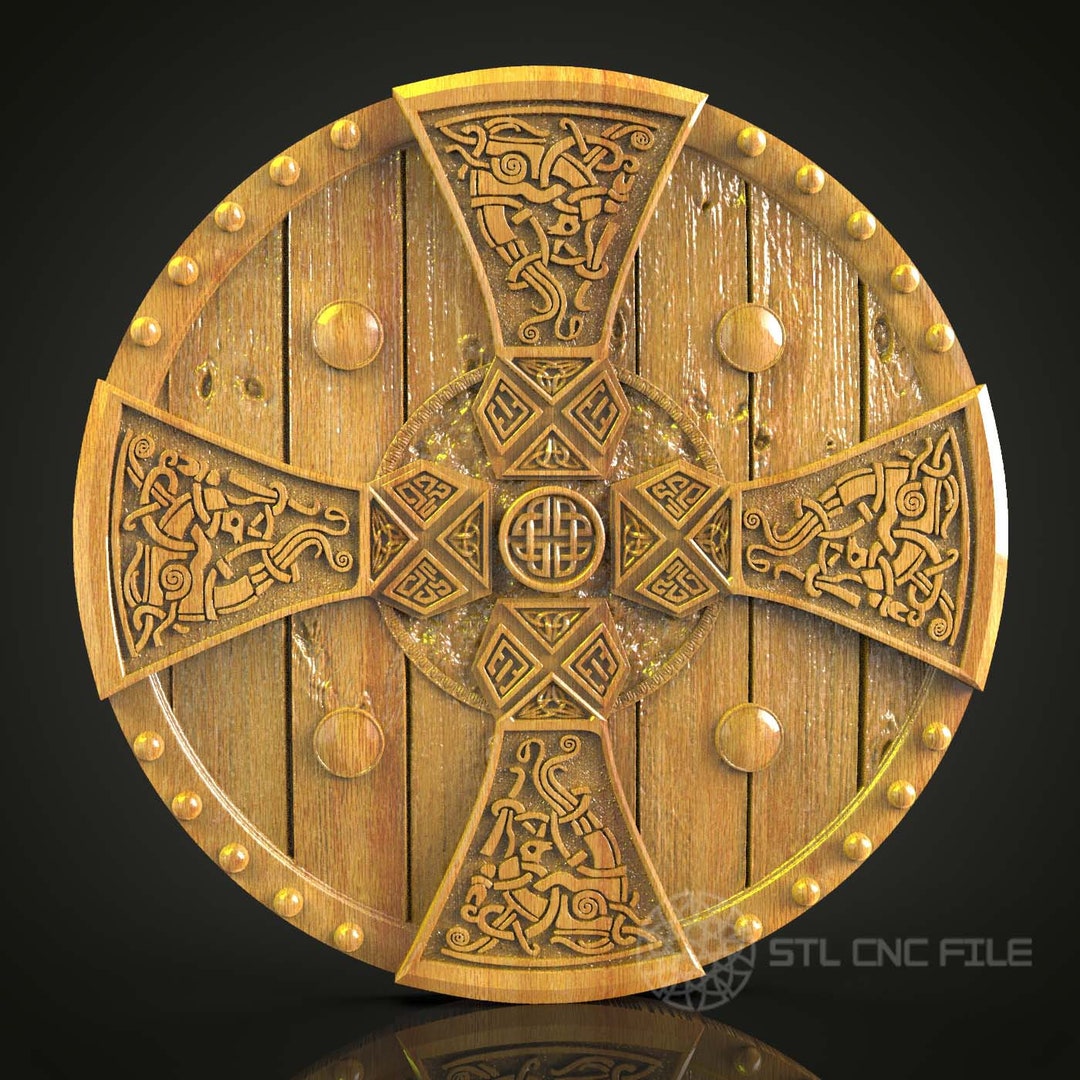 Viking Shield STL Model: CNC Router Engraving File, Norse Decor ...