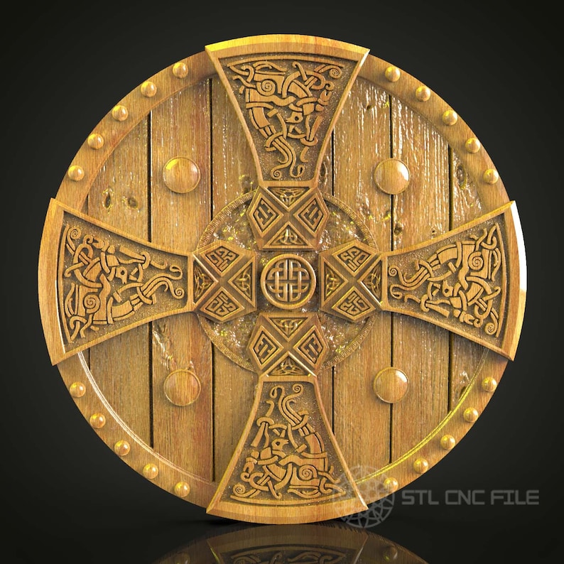 Viking Shield STL Model: CNC Router Engraving File, Norse Decor ...