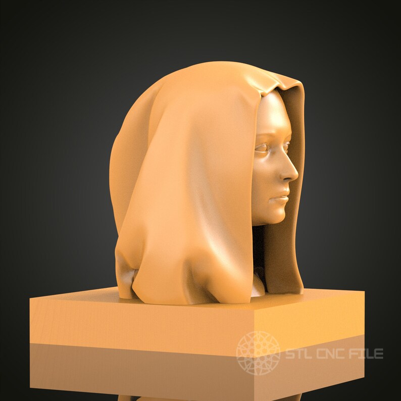 Serene Female Bust STL Model: CNC Router File (digital Download) - Etsy