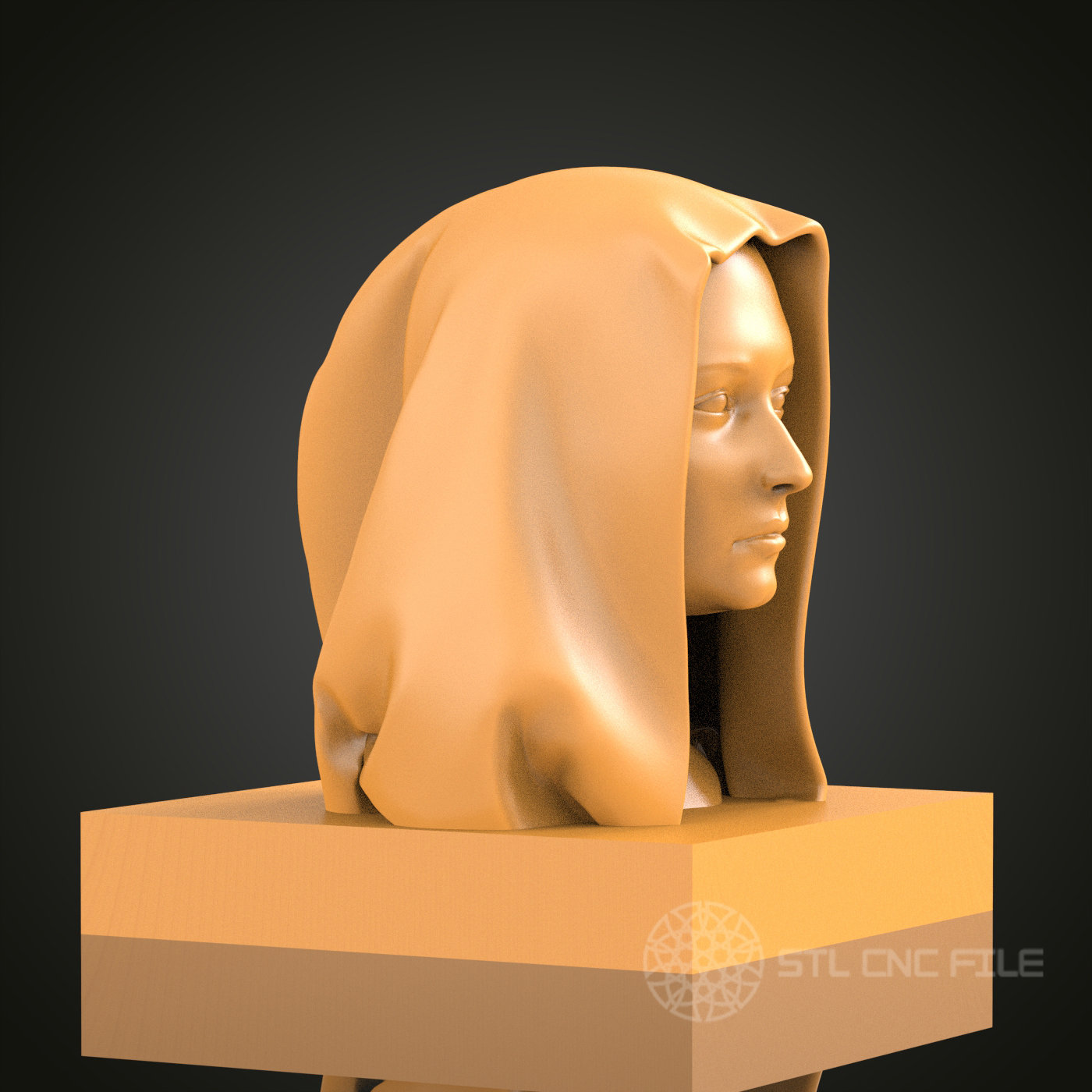 Serene Female Bust STL Model: CNC Router File (digital Download) - Etsy