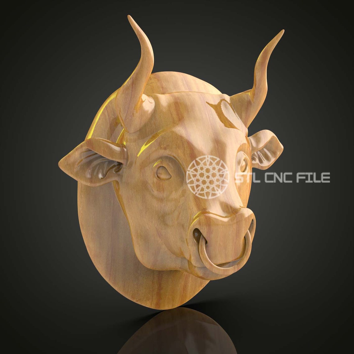 Rustic Bull Head STL Model: Farmhouse CNC Router Artcam/aspire File - Etsy