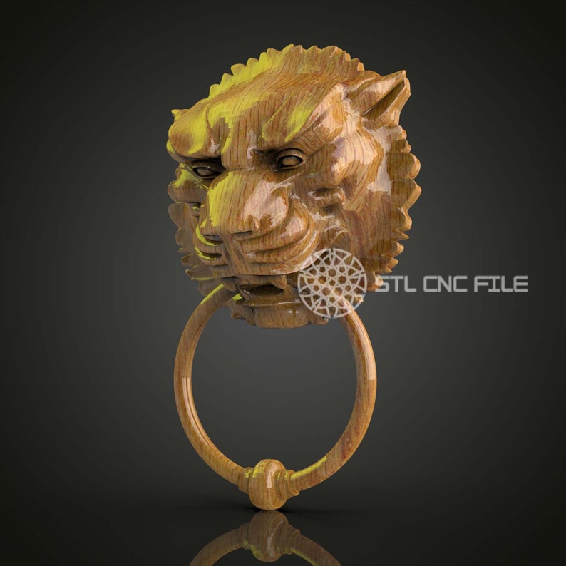 Lion's Roar - STL Door Knocker Model, CNC Wood Art, Aspire/artcam ...