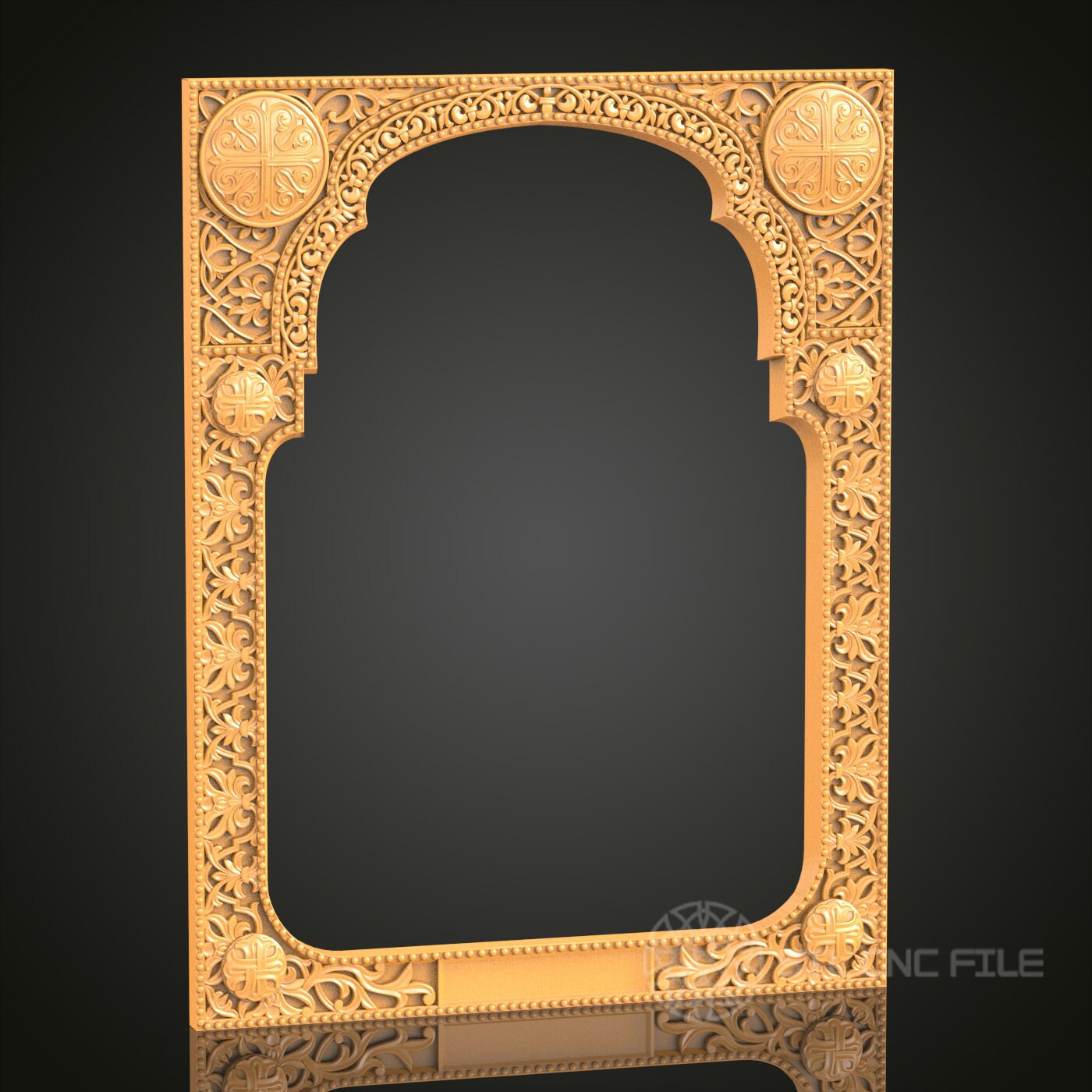 Ornate Arched Frame STL Model for CNC Router Engraver, Artcam, Aspire ...
