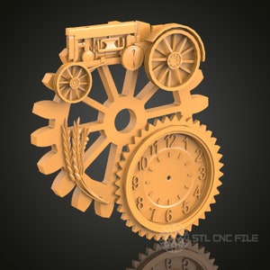 Tractor Gear Clock - STL Model for CNC Router and 3D Printing - Artcam ...