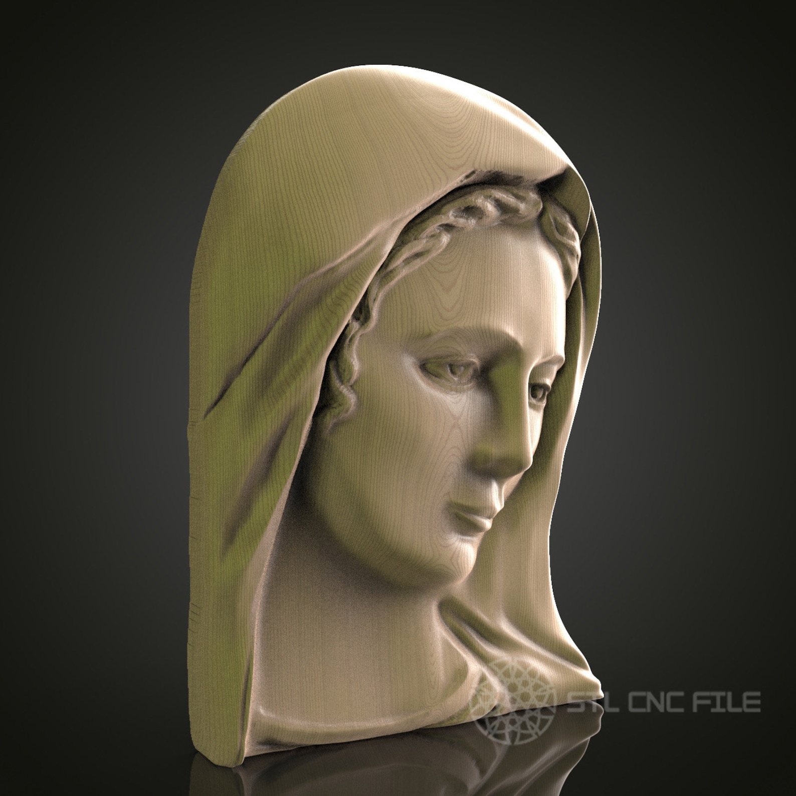 Virgin Mary STL Model: CNC Router Engraver & 3D Printer File (digital ...