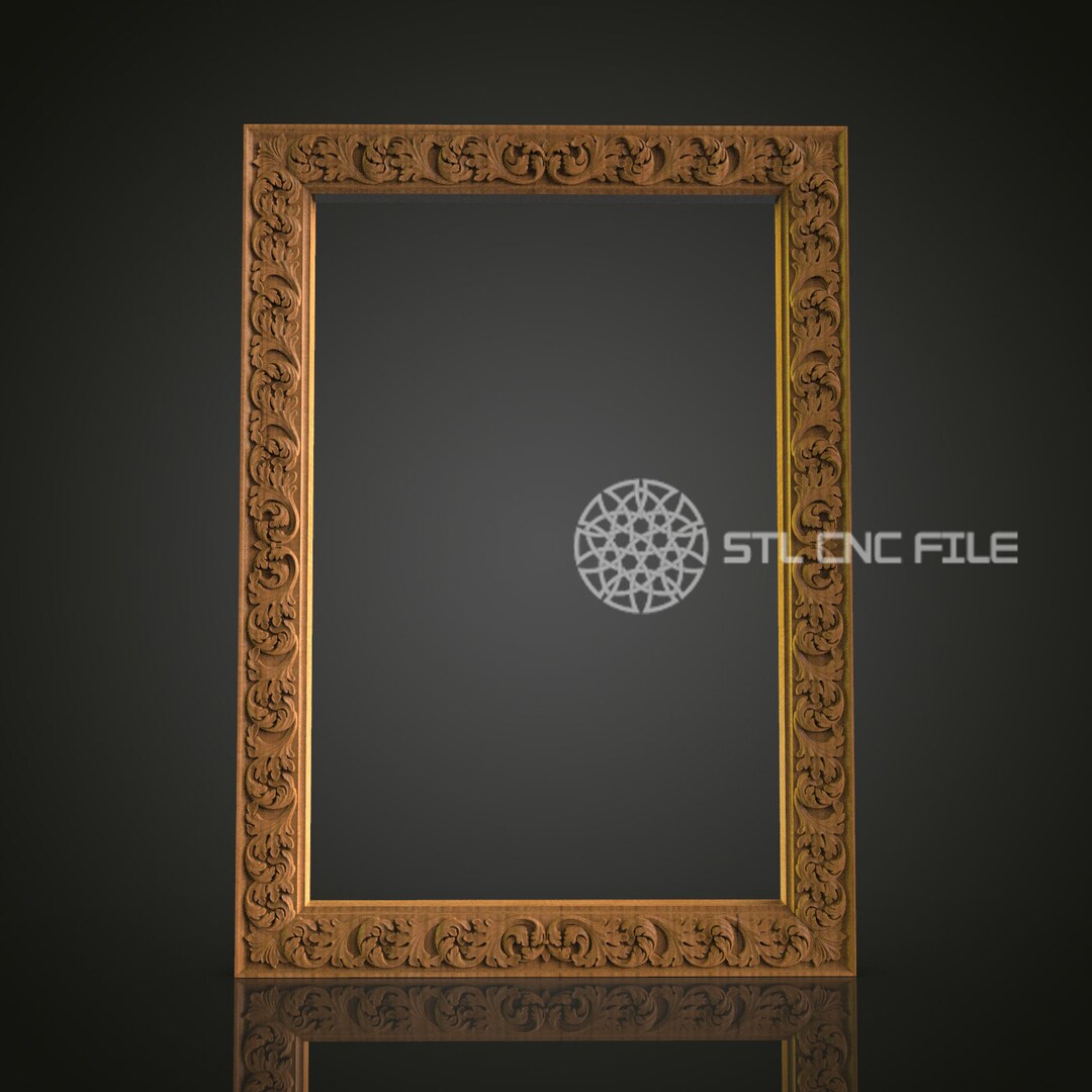 Elegant Decorative 3D Frame STL Model for CNC Router Engraver - Artcam ...