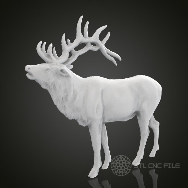 Majestic Elk STL Model for CNC Router, Artcam, Aspire, Nature-inspired ...