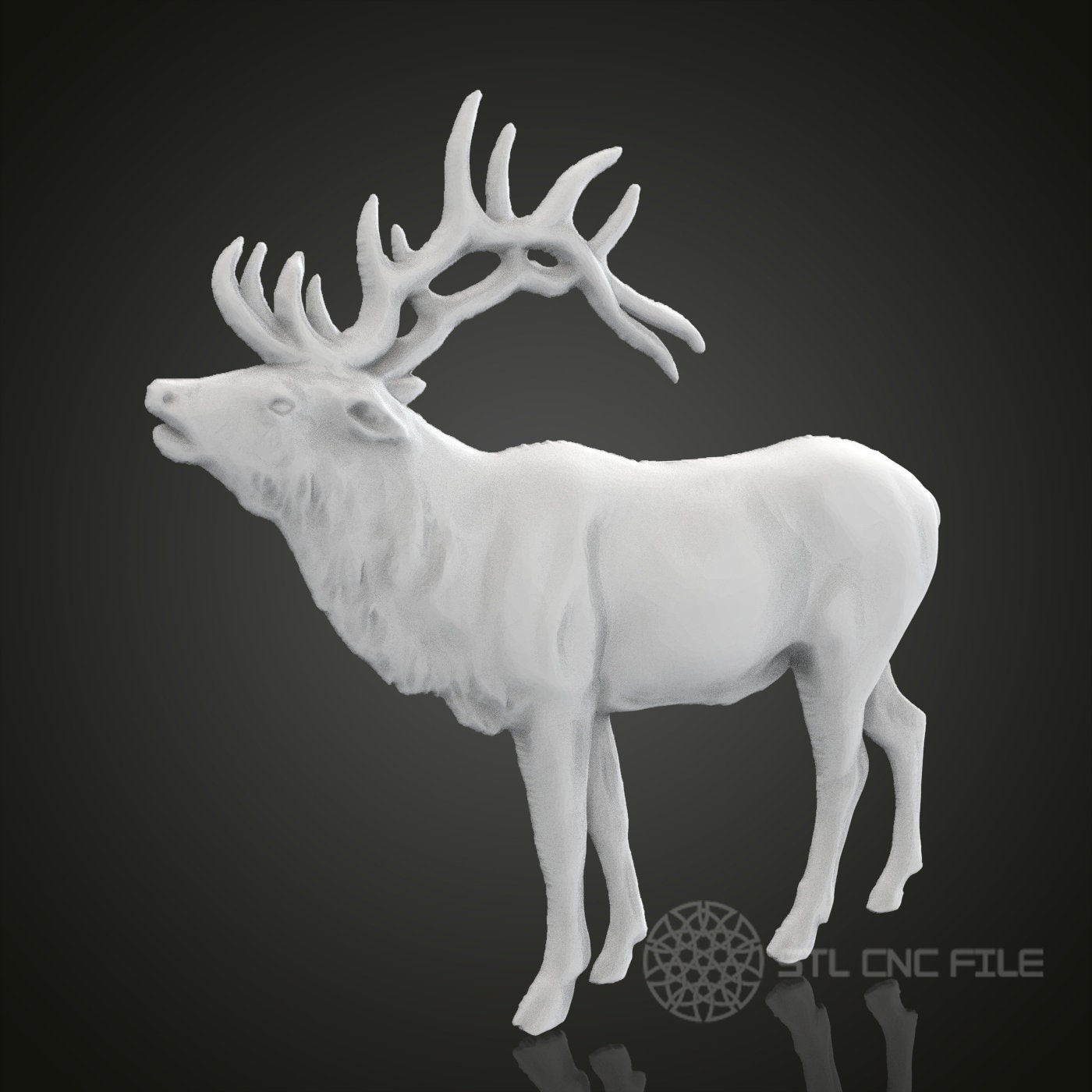 Majestic Elk STL Model for CNC Router, Artcam, Aspire, Nature-inspired ...