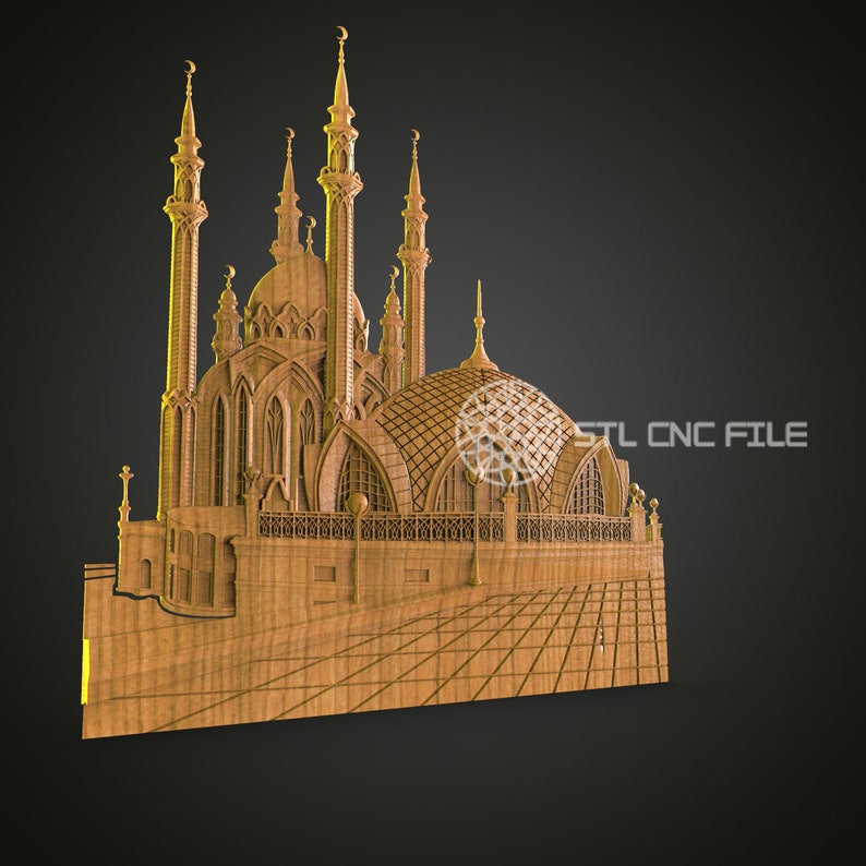 Majestic Mosque CNC STL File - 3D Printable Islamic Architecture for ...