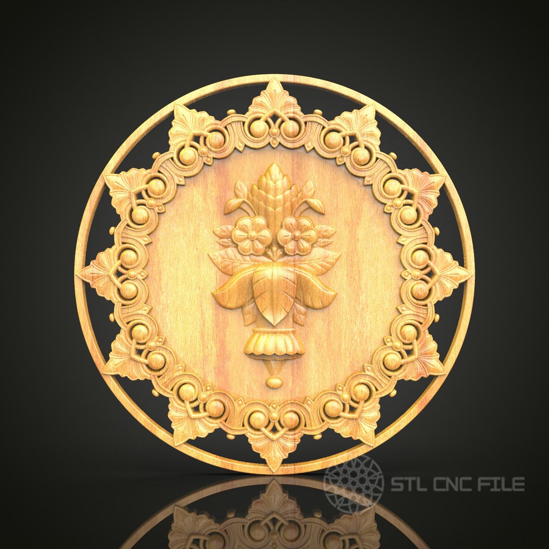 Classical Ornament Medallion STL Model, CNC Router Files for Wood ...