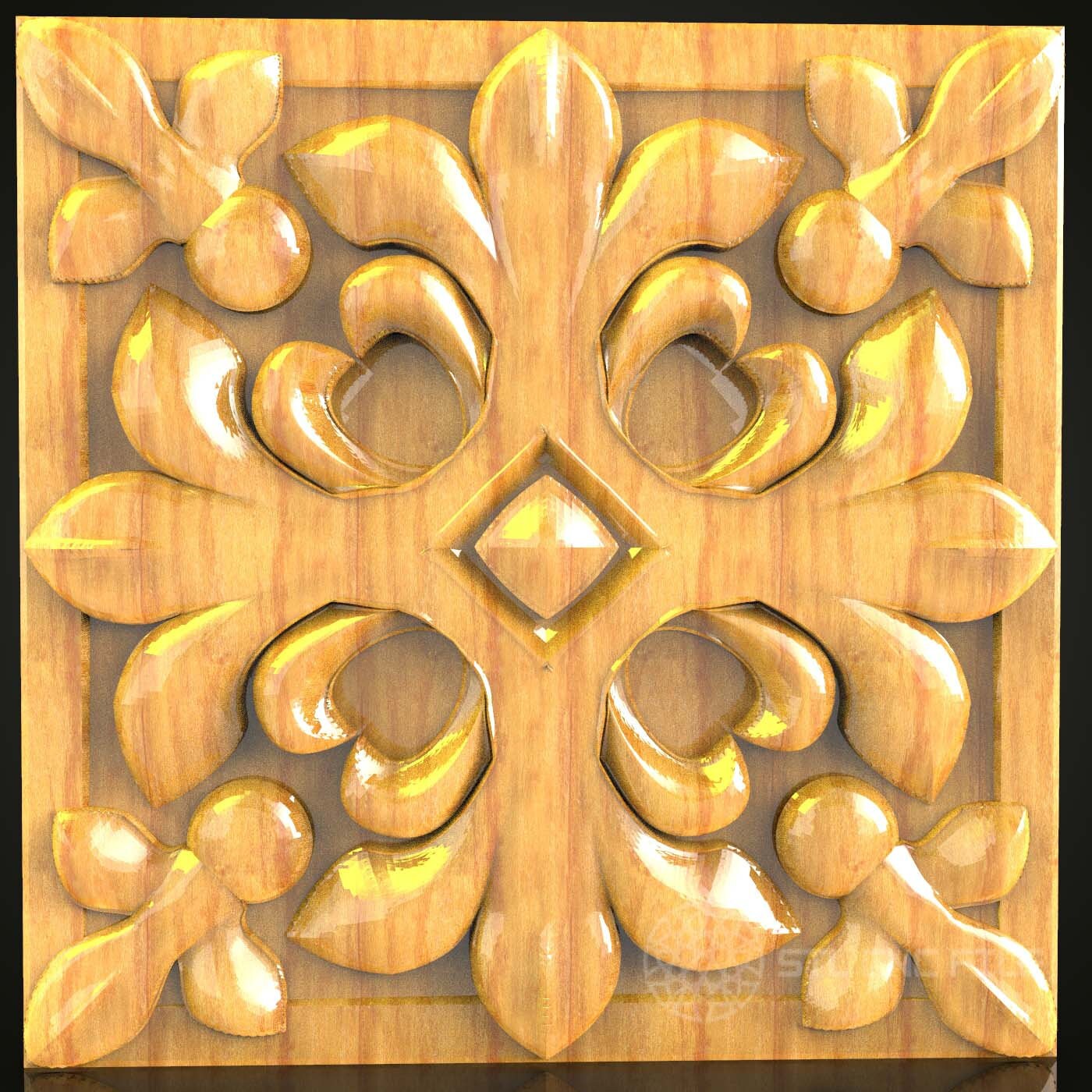 Heart and Leaves CNC Wood Panel, STL Model for Elegant Wall Decor ...