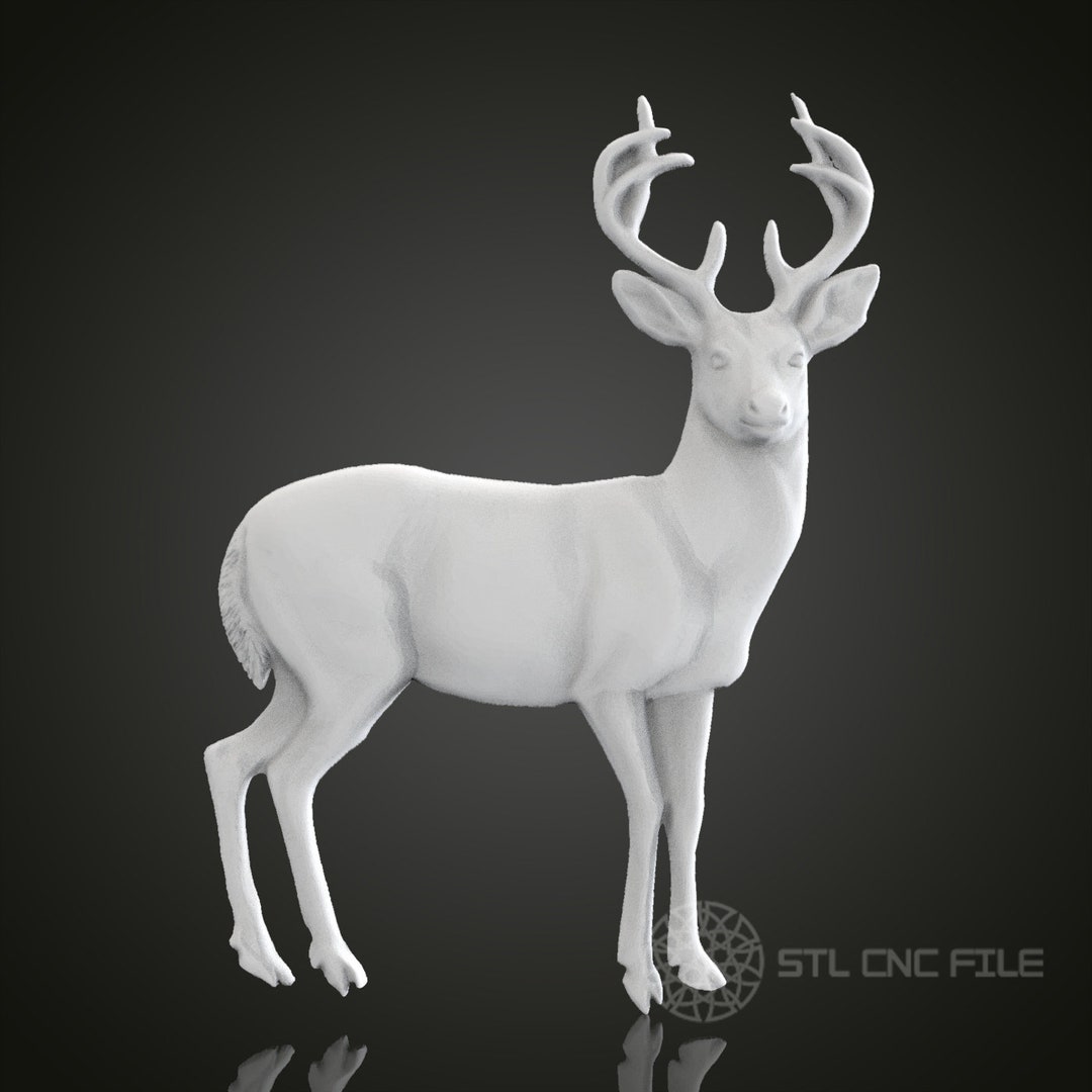 Majestic Deer 3D Relief Art for CNC Router, Artcam, Aspire, Wall Decor ...