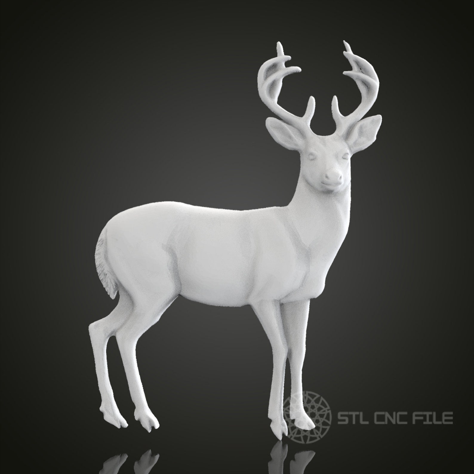 Majestic Deer 3D Relief Art for CNC Router, Artcam, Aspire, Wall Decor ...