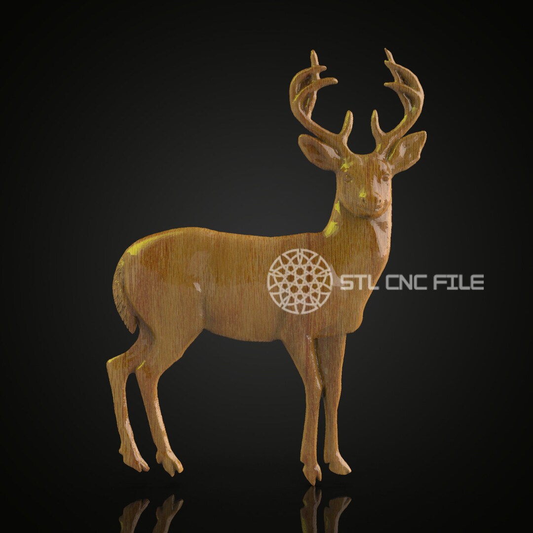 Regal Stag STL Model for CNC - Engraver Artcam Aspire File, Wood Wall ...