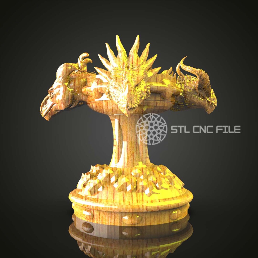 Dragon Chess Piece STL Model: CNC Router Engraver File - Etsy