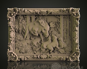 3D STL Model for CNC Router Engraver Carving Machine Relief Artcam ...