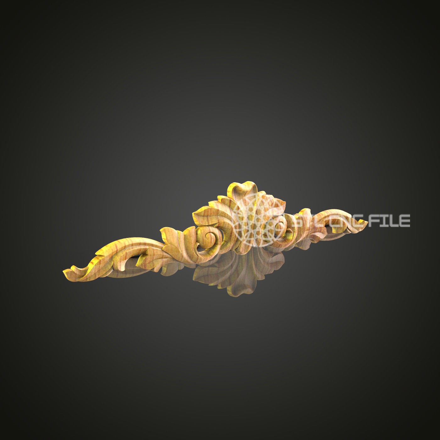 Elegant Baroque Style STL Model for CNC Routers - Wood Art, Wall Decor ...