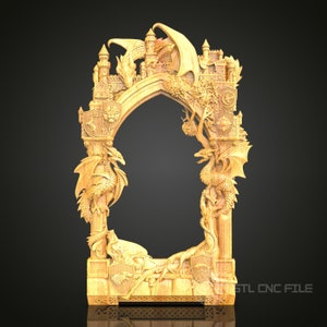 Fantasy Dragon Archway Frame STL Model: CNC Router Files - Etsy