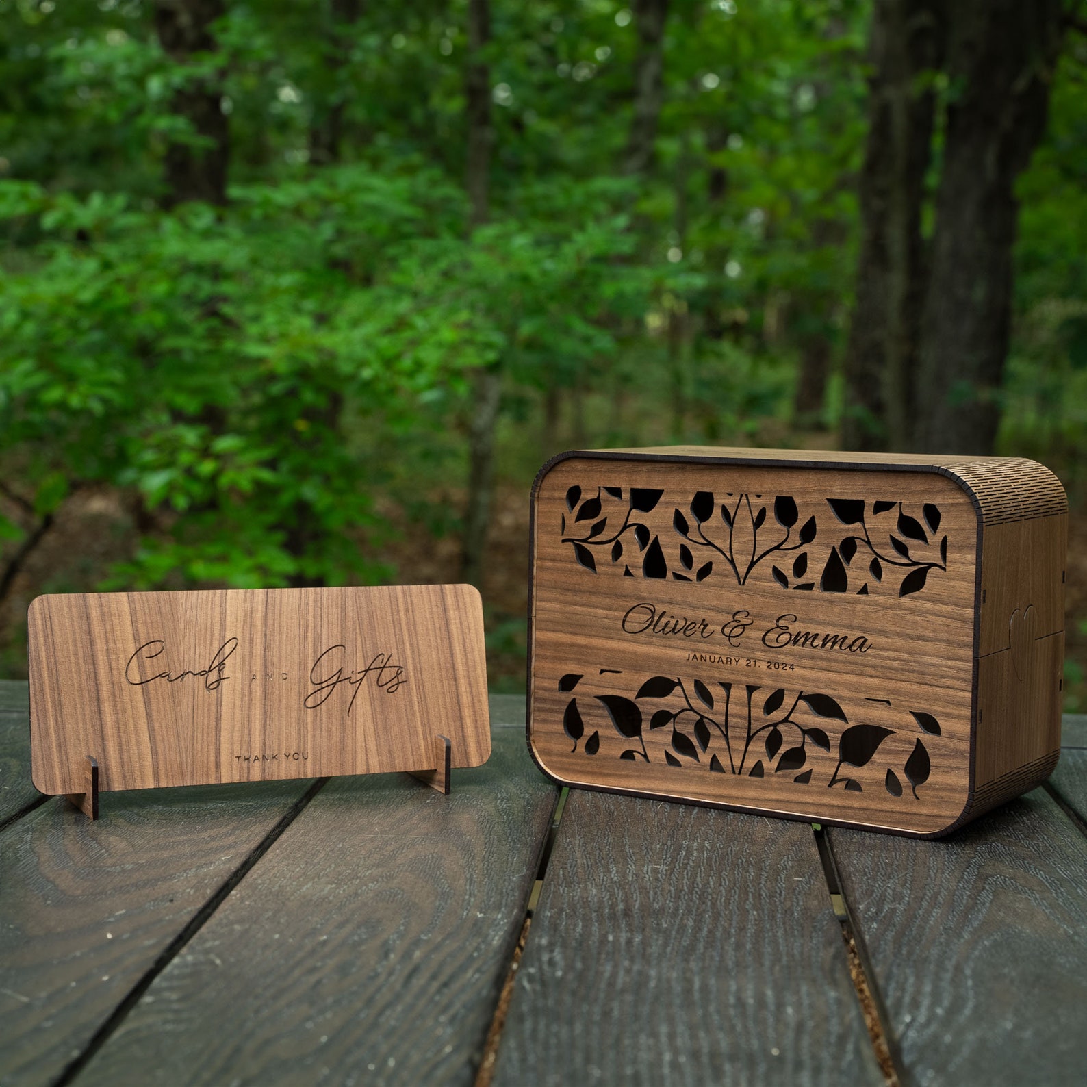 Personalized Rustic Wooden Wedding Card Box, Card Box for Weddings ...