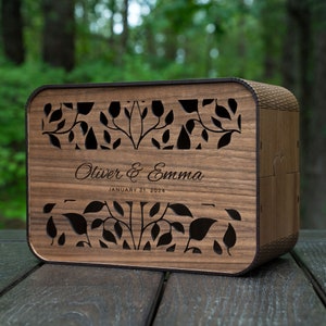 Personalized Rustic Wooden Wedding Card Box, Card Box for Weddings ...