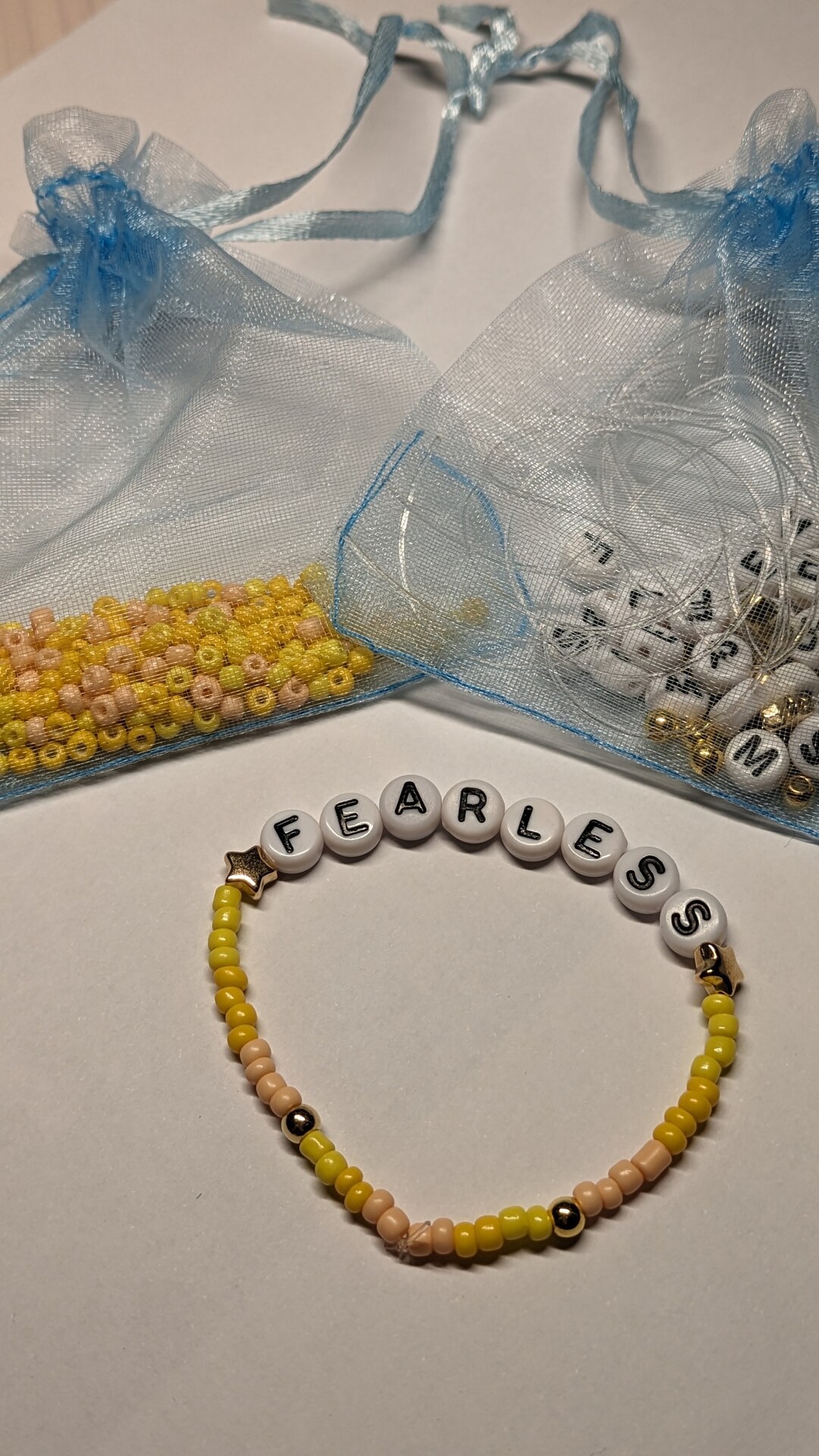 Fearless Themed Eras Tour Friendship Bracelet Kit Makes 4 Bracelets for ...