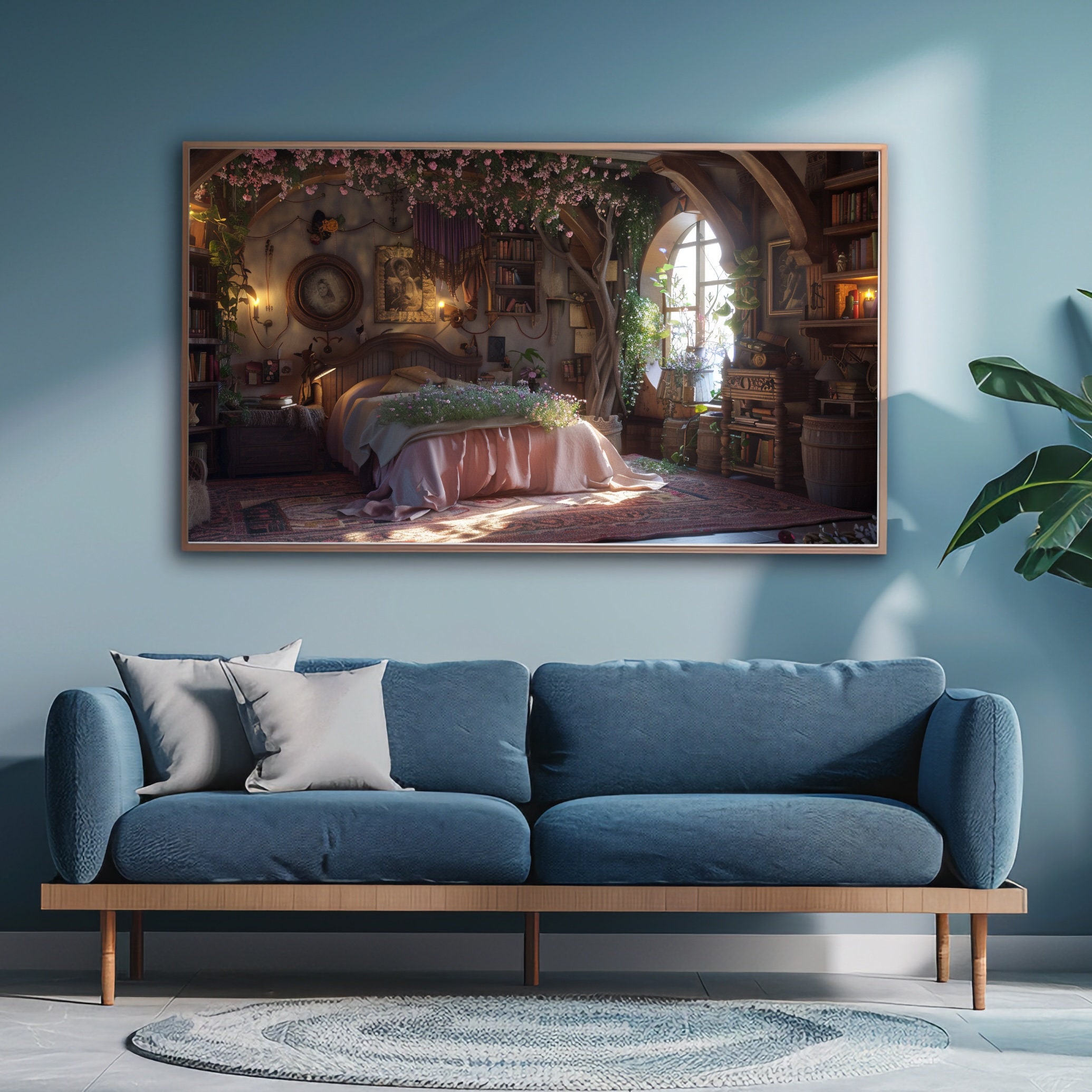 Frame TV Art Cozy Wizard Set Cottagecore TV Art Spring TV Art Fantasy ...